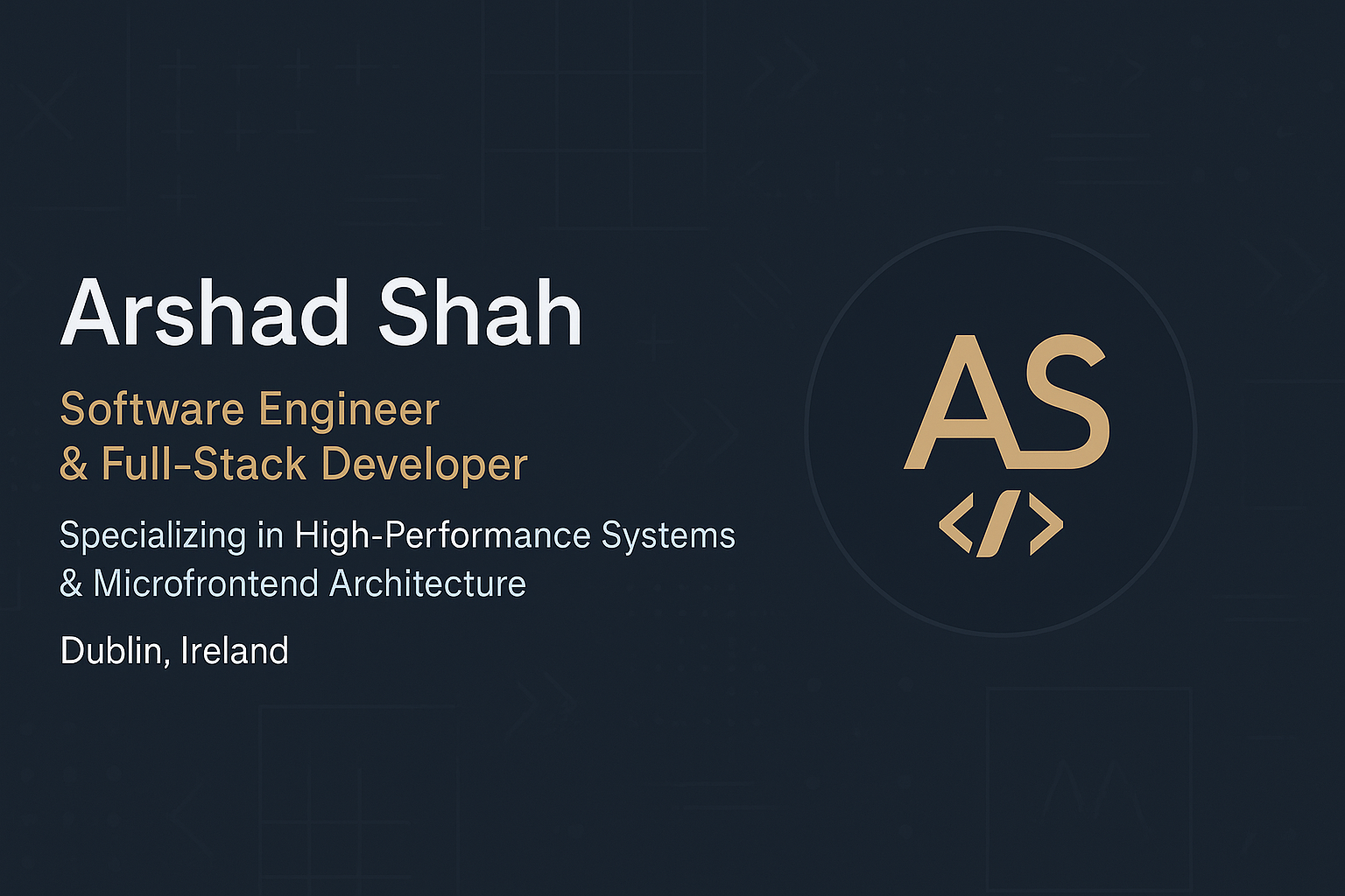 Arshad Shah - Software Engineer